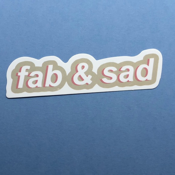 Accessories | 110 Small Logo Fab And Sad Sticker Vsco | Poshmark